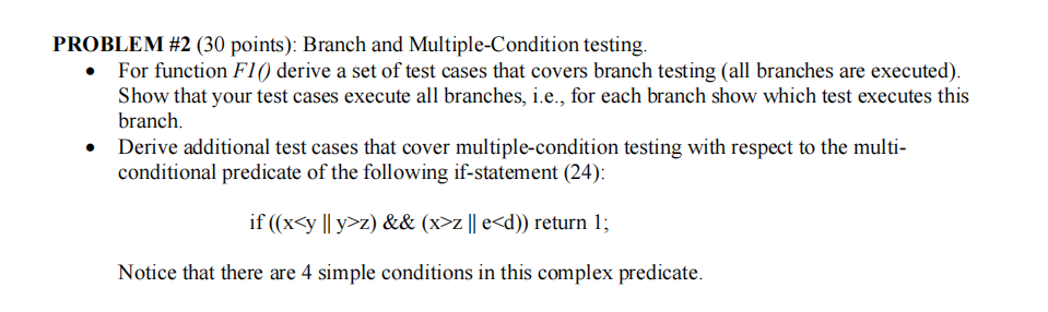 Solved ROBLEM \#2 (30 points): Branch and Multiple-Condition | Chegg.com