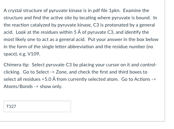 A crystal structure of pyruvate kinase is in pdf file | Chegg.com
