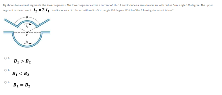 Solved Fig shows two current segments, the lower segments. | Chegg.com