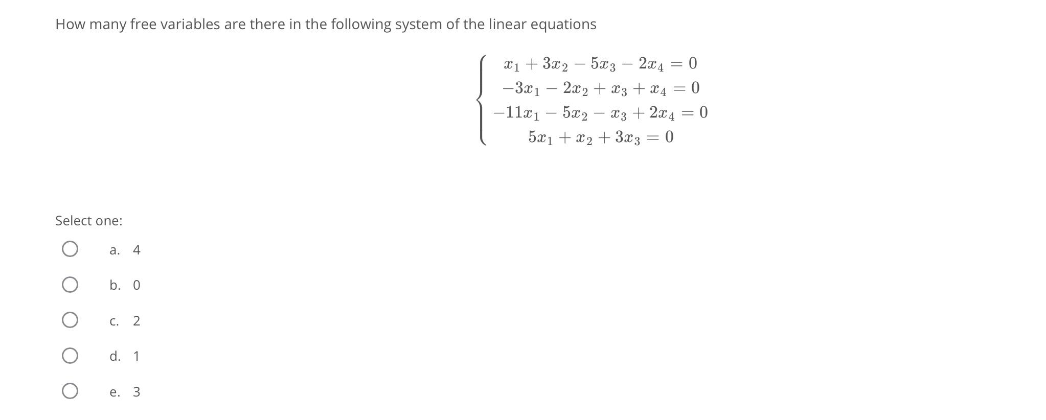 Solved How many free variables are there in the following | Chegg.com