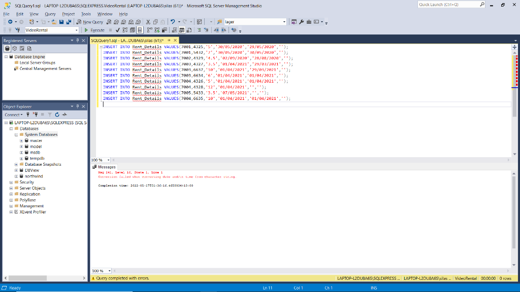 Quick Launch (CtrlO) 出口, * SQL Query1 sal LAPTOP | Chegg.com