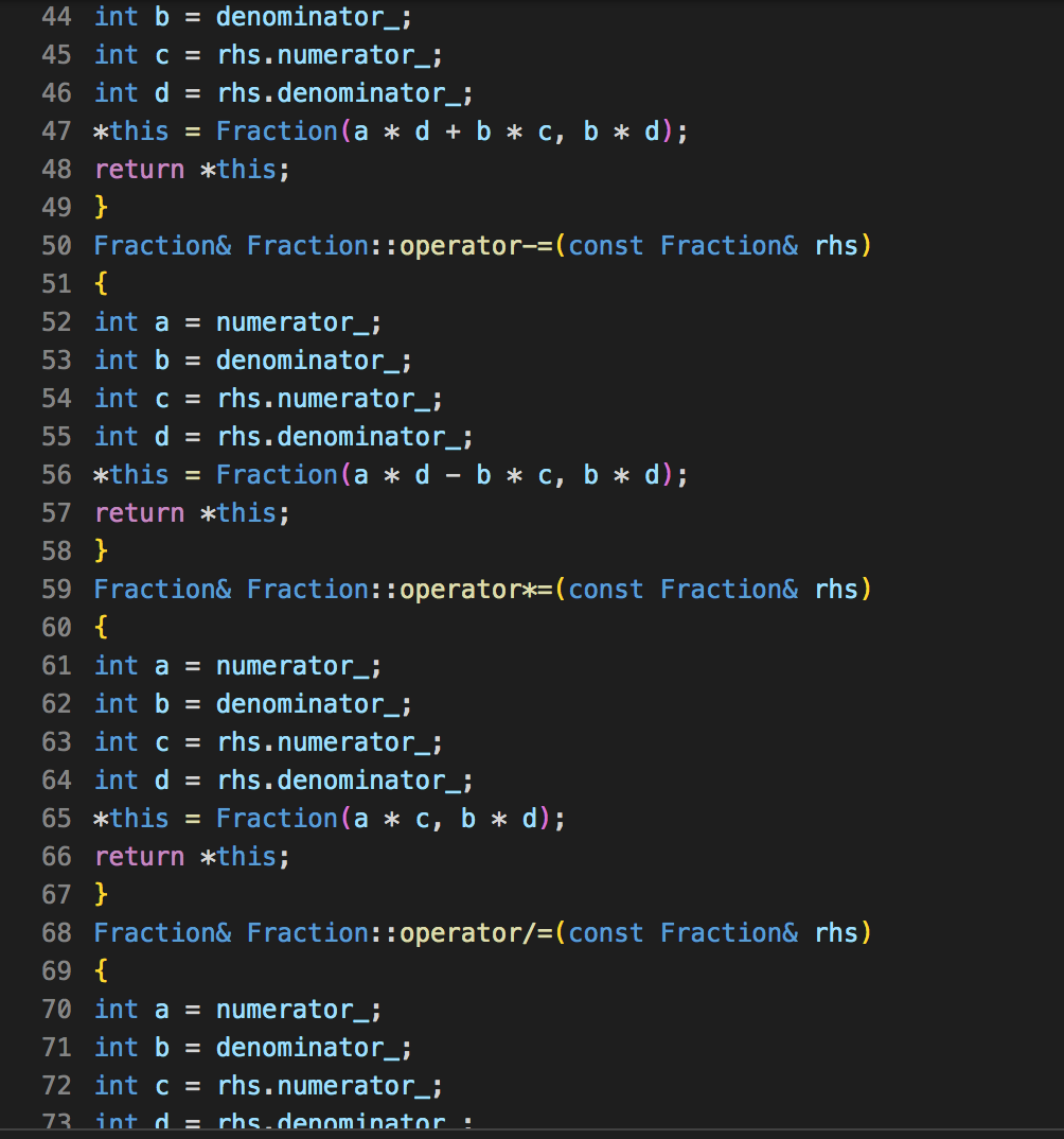 7 const Fraction operator/(const Fraction\& Lhs, | Chegg.com