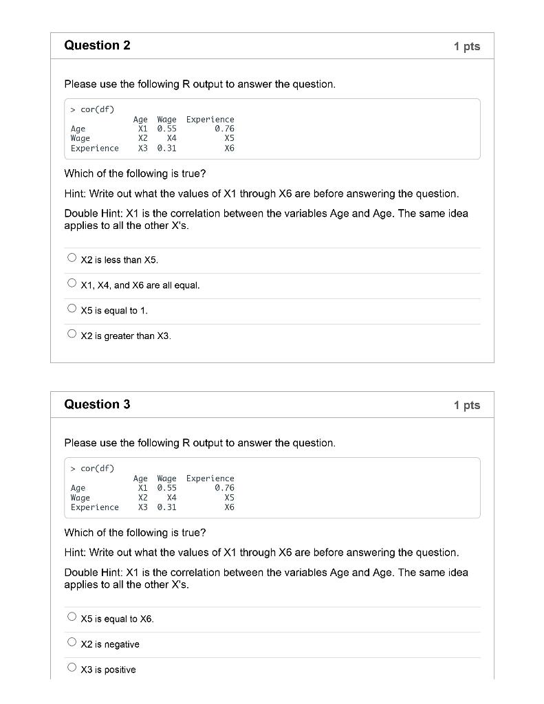 Solved Please use the following R output to answer the | Chegg.com