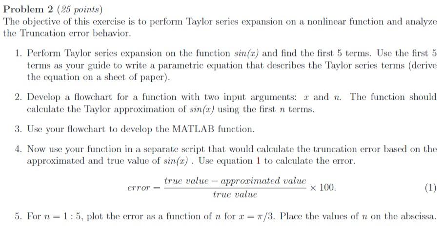 Problem 2 (25 points) The objective of this exercise | Chegg.com