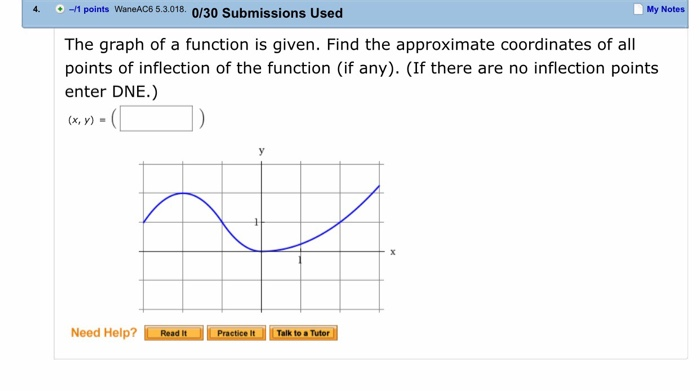Solved 4. -1 points WaneAC6 5.3.018. 0/30 Submissions Used | Chegg.com