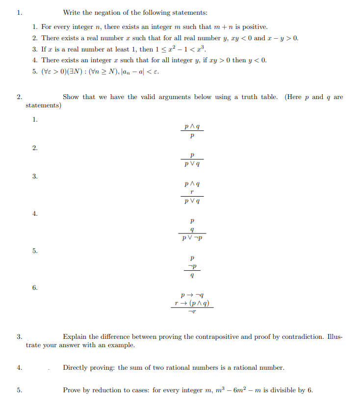 Solved Write the negation of the following statements:For | Chegg.com