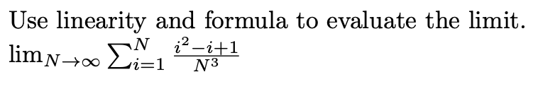 Solved Use linearity and formula to evaluate the limit. lim | Chegg.com