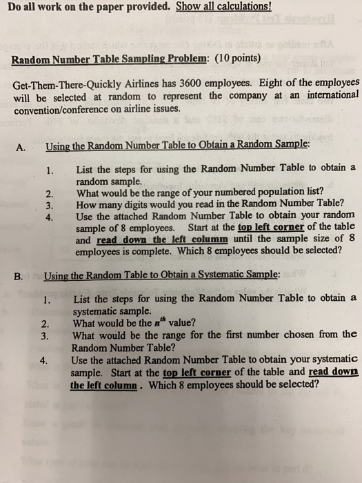 Solved Do all work on the paper provided. Show all | Chegg.com