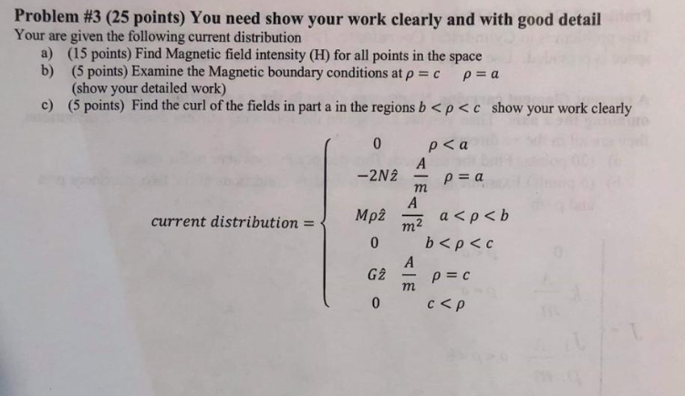 Solved Problem #3 (25 points) You need show your work | Chegg.com