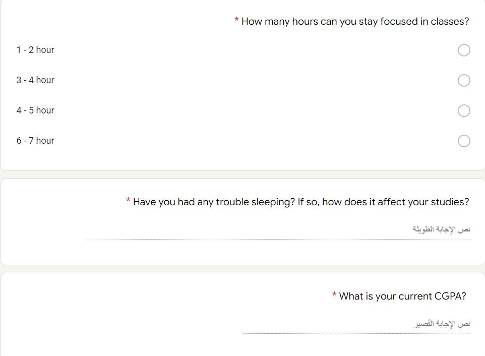 Solved I have create a google form to study the | Chegg.com