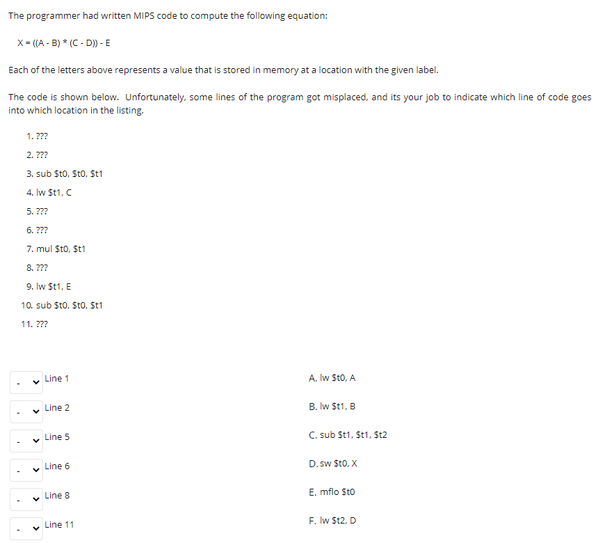 Solved The Programmer Had Written Mips Code To Compute The 