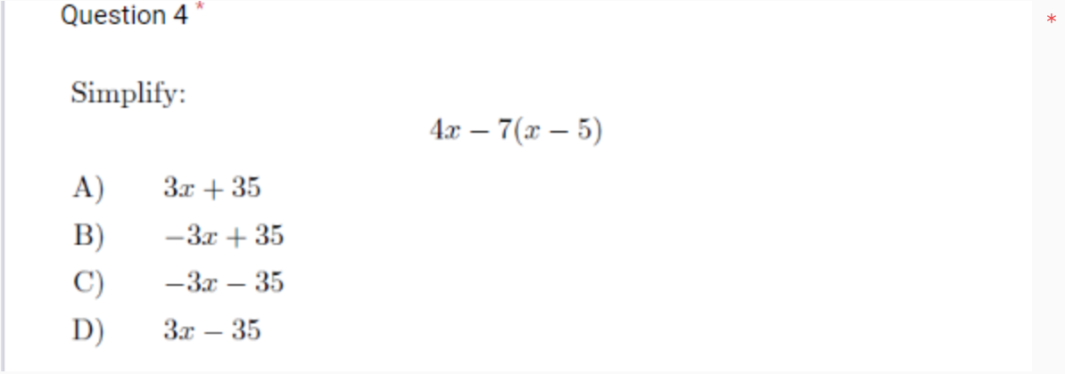 Solved Question 1 * Simplify: :- 1 A ) B) C) 6 7 18 23 18 23 | Chegg.com