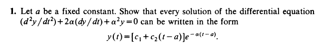 Solved 1. Let a be a fixed constant. Show that every | Chegg.com