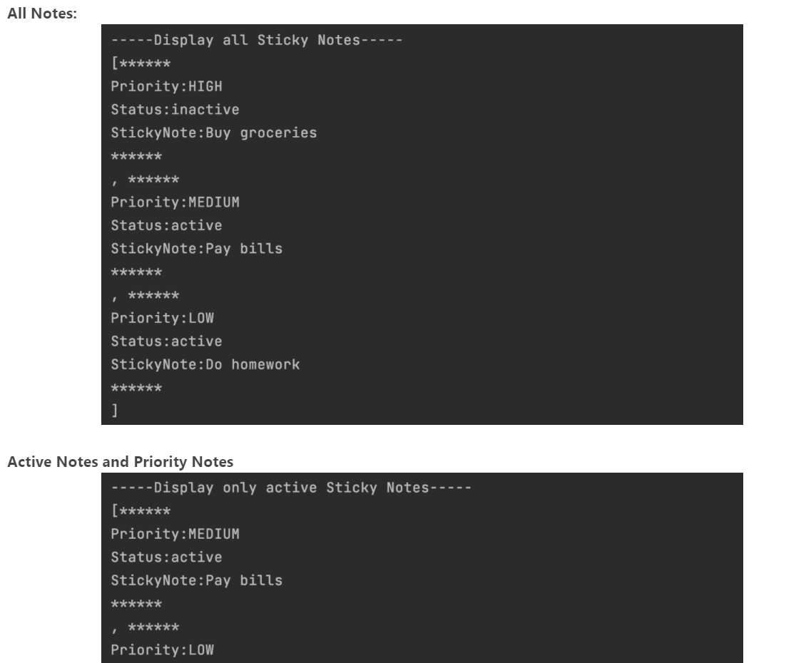 Solved -Display all Sticky Notes---- [****** Priority:HIGH | Chegg.com