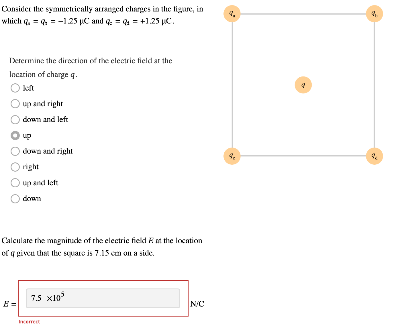 Solved Consider the symmetrically arranged charges in the | Chegg.com