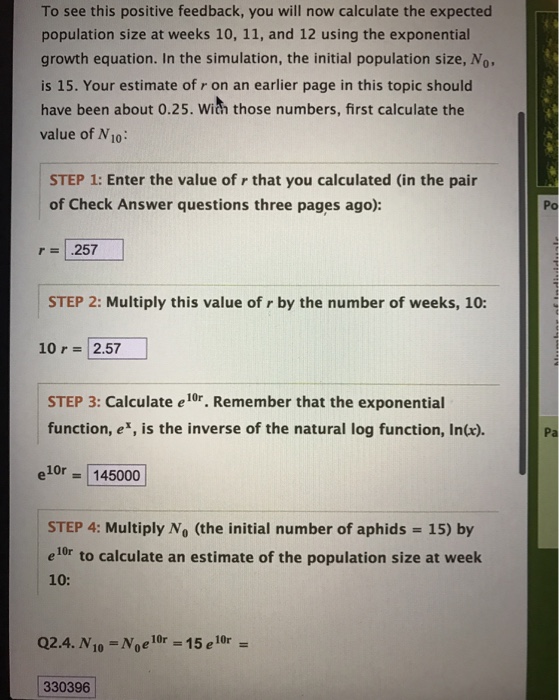 Solved To see this positive feedback, you will now calculate | Chegg.com