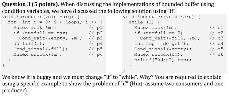 Solved Question 3 (5 points). When discussing the | Chegg.com