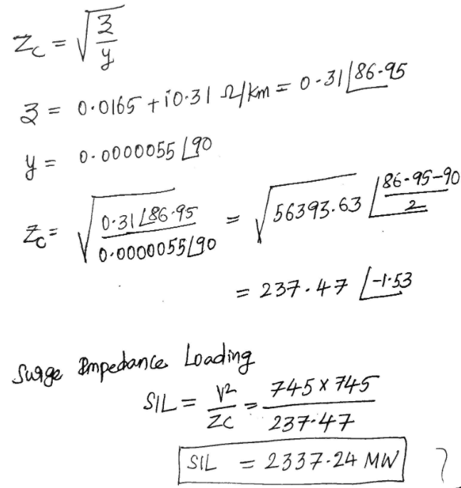 Solved ONLY NEED PART ii PLS Surge Impedance Loading | Chegg.com ...