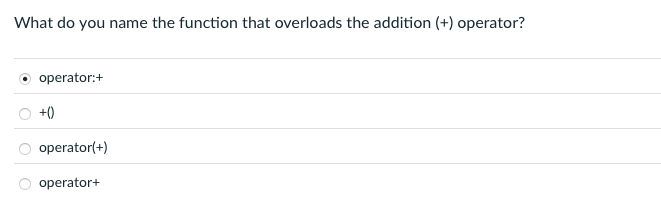 Solved What do you name the function that overloads the | Chegg.com