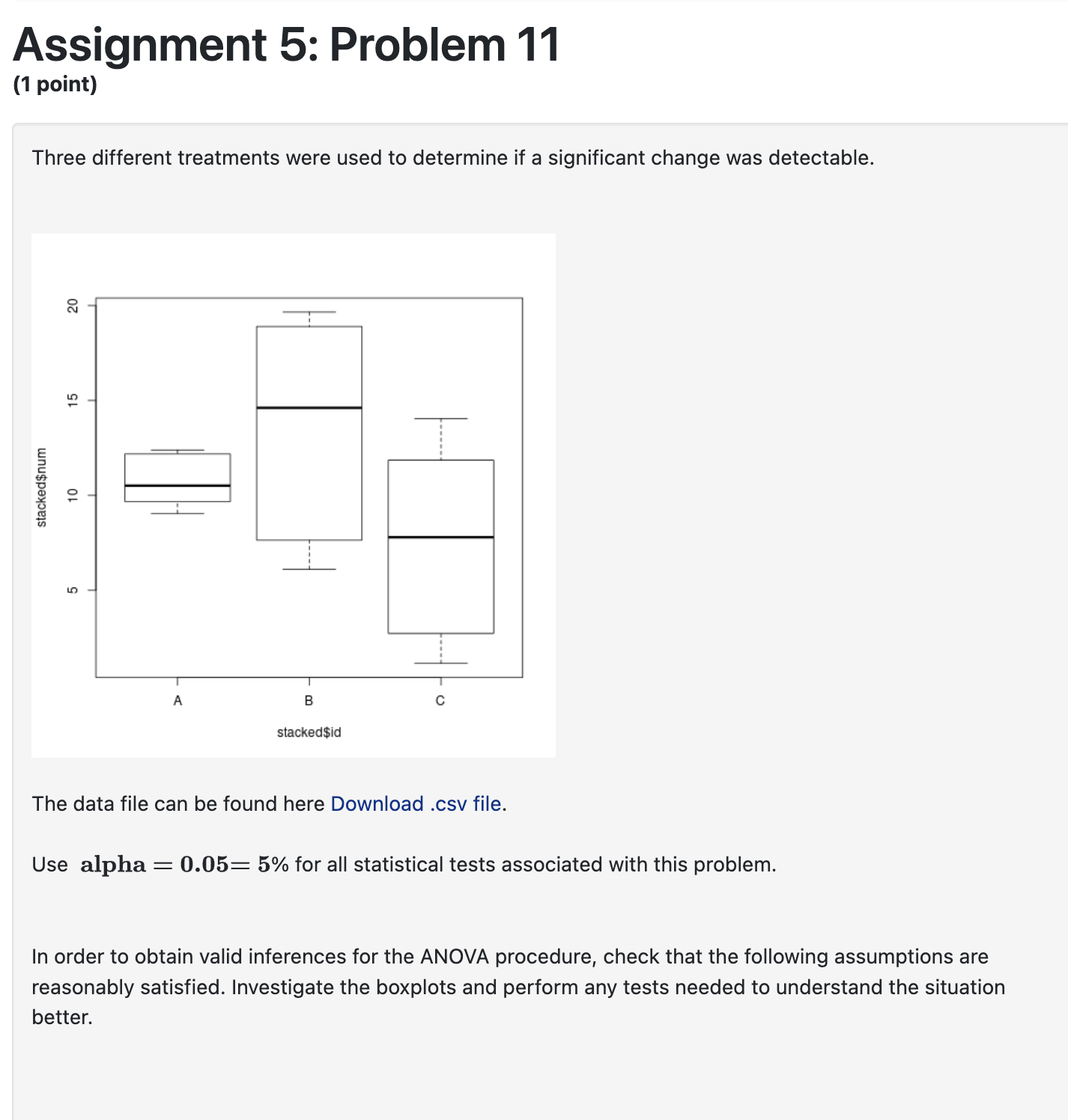 Solved Assignment 5: Problem 11 (1 point) Three different | Chegg.com