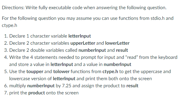 Solved Directions Write Fully Executable Code When 0833