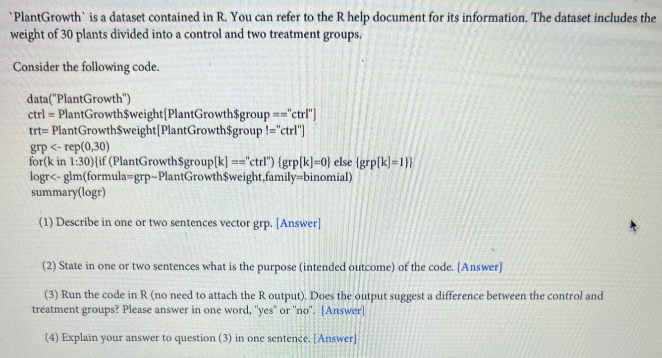 Solved Dataset. Download the file "FinalThreeCancers.RData" | Chegg.com