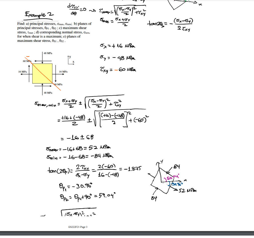 Solved Example of wethod of equations Find o and on the | Chegg.com