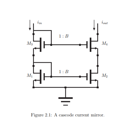 Solved For the cascade current mirror shown in Figure 2.1, | Chegg.com