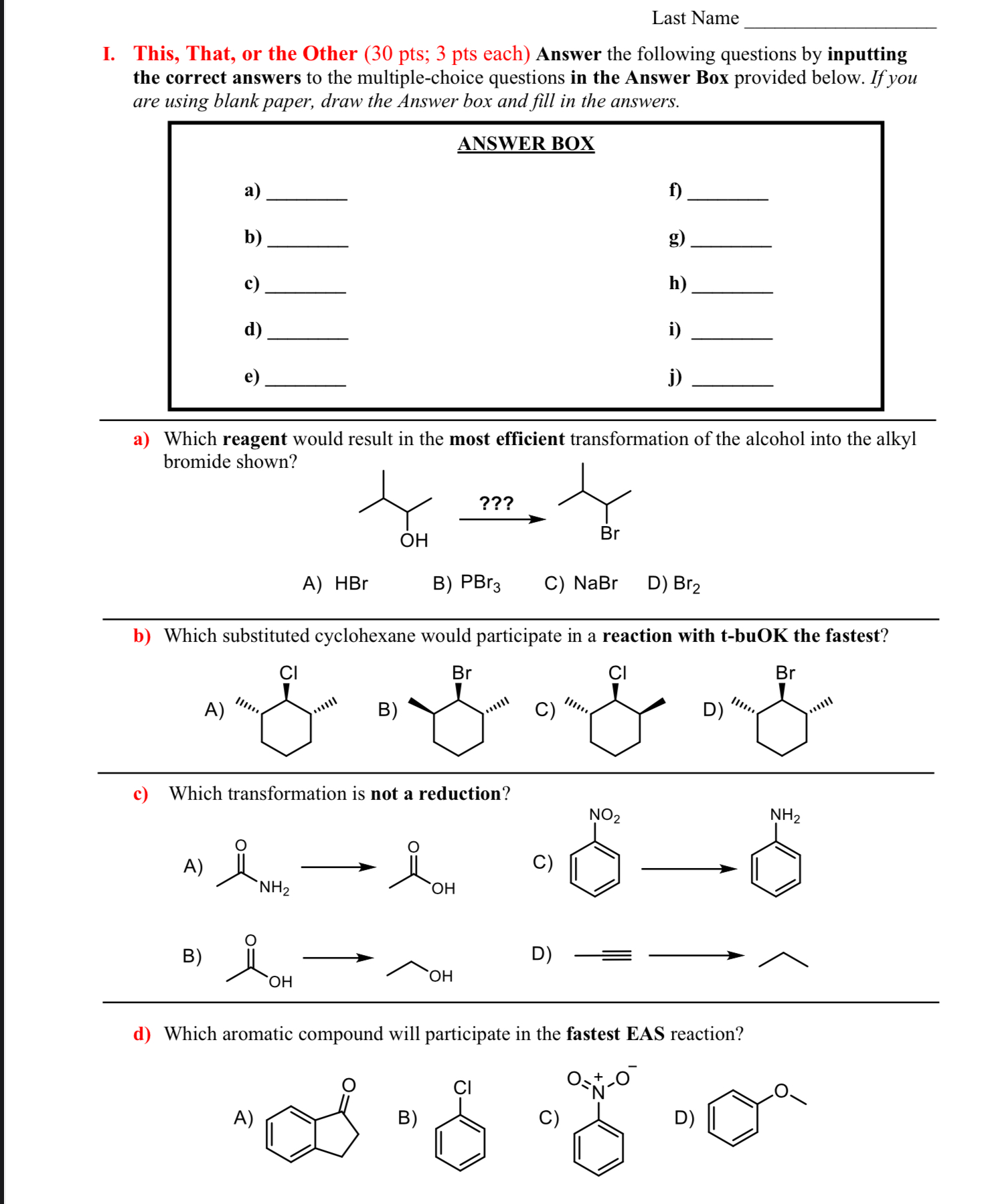 Solved I. This, That, or the Other ( 30 pts; 3 pts each) | Chegg.com