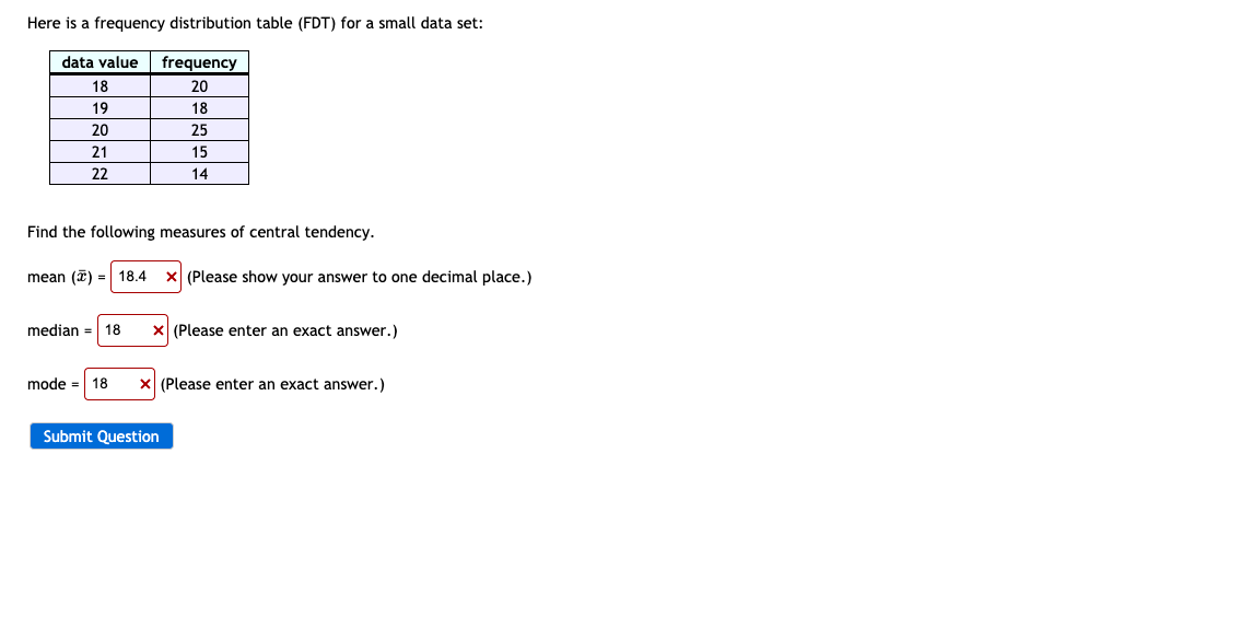 Solved Here is a frequency distribution table (FDT) for a | Chegg.com