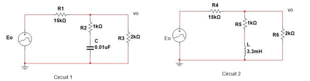 Solved 1. The excitation for both circuits shown below is | Chegg.com