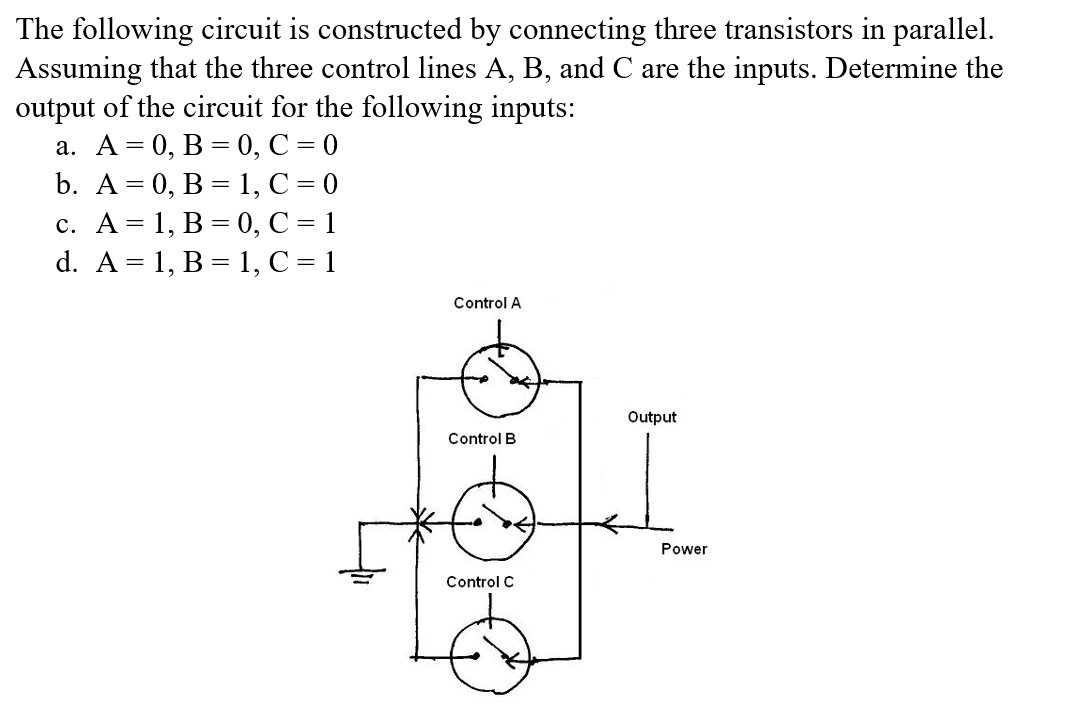 Solved The following circuit is constructed by connecting | Chegg.com