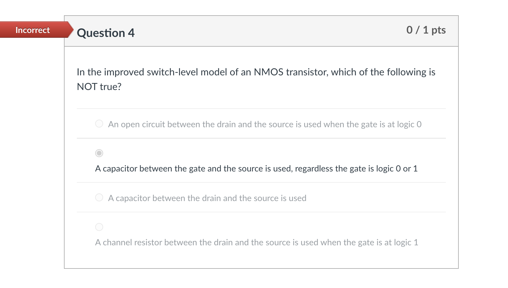 Solved In the improved switch-level model of an NMOS | Chegg.com