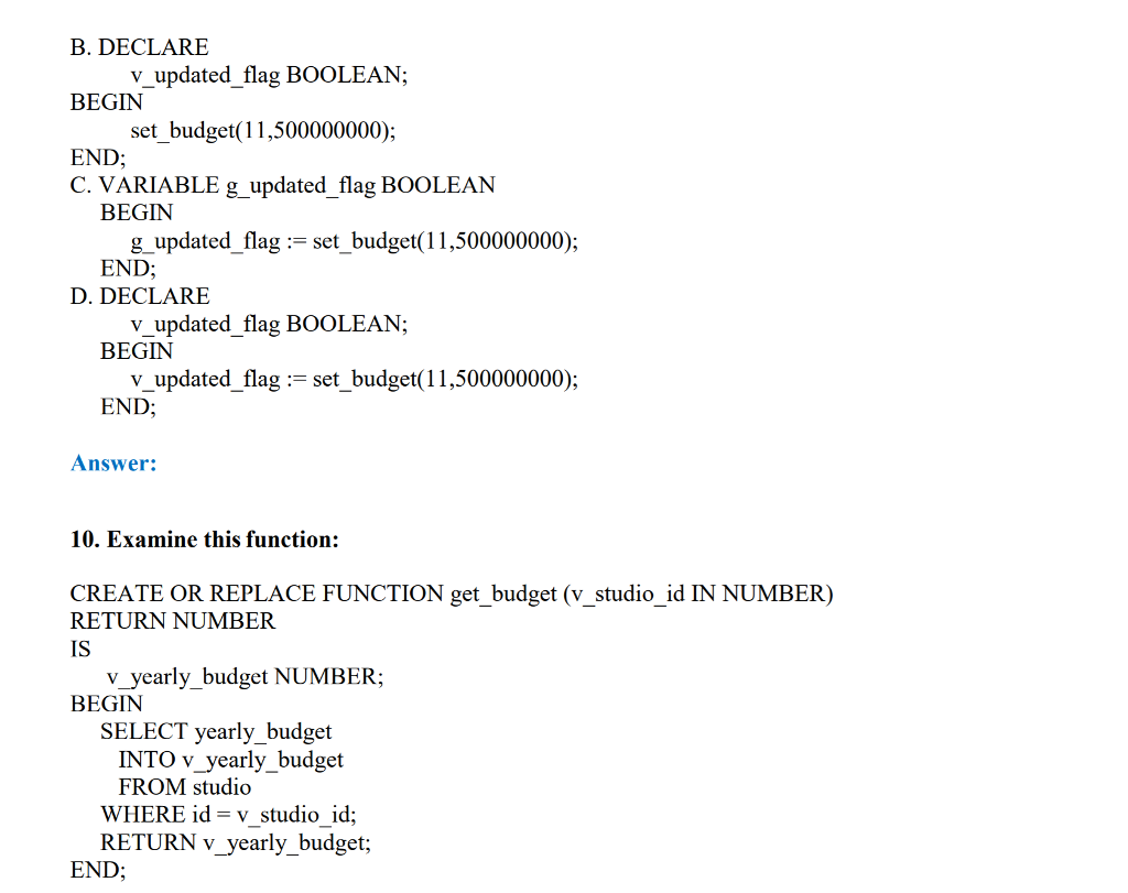 Solved 6. A stored function can be invoked in many different | Chegg.com