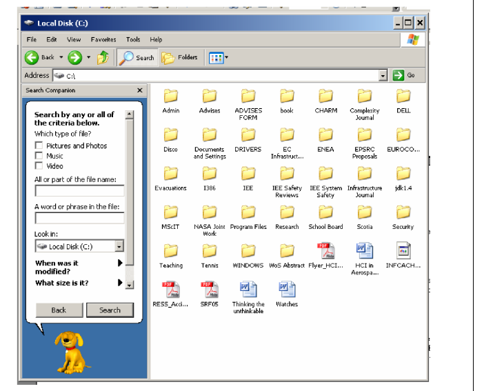 Solved The interface above shows the Microsoft XP operating | Chegg.com