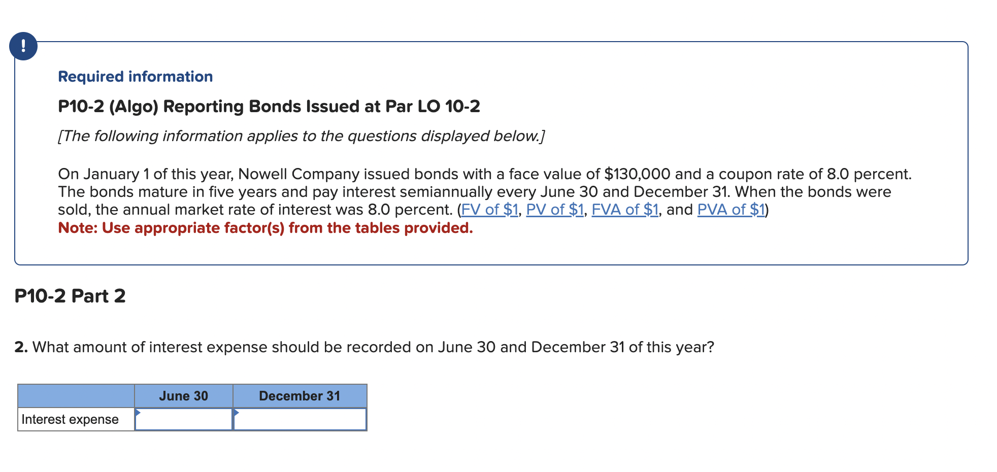 Solved Required information P10-2 (Algo) Reporting Bonds | Chegg.com