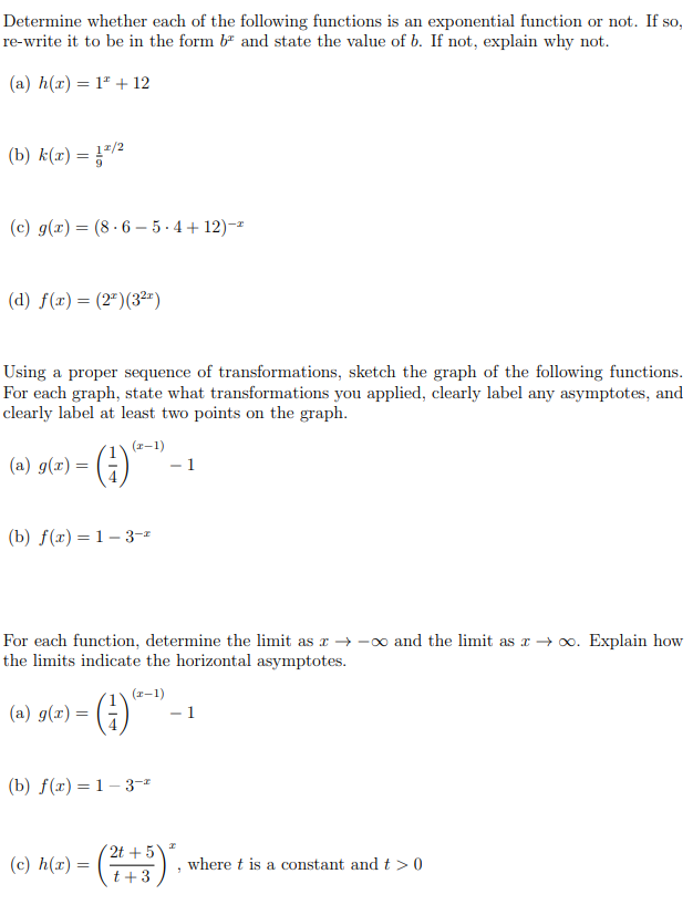 Solved Determine whether each of the following functions is | Chegg.com
