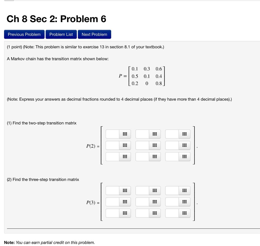 Solved Ch 8 Sec 2: Problem 7 Previous Problem Problem List | Chegg.com