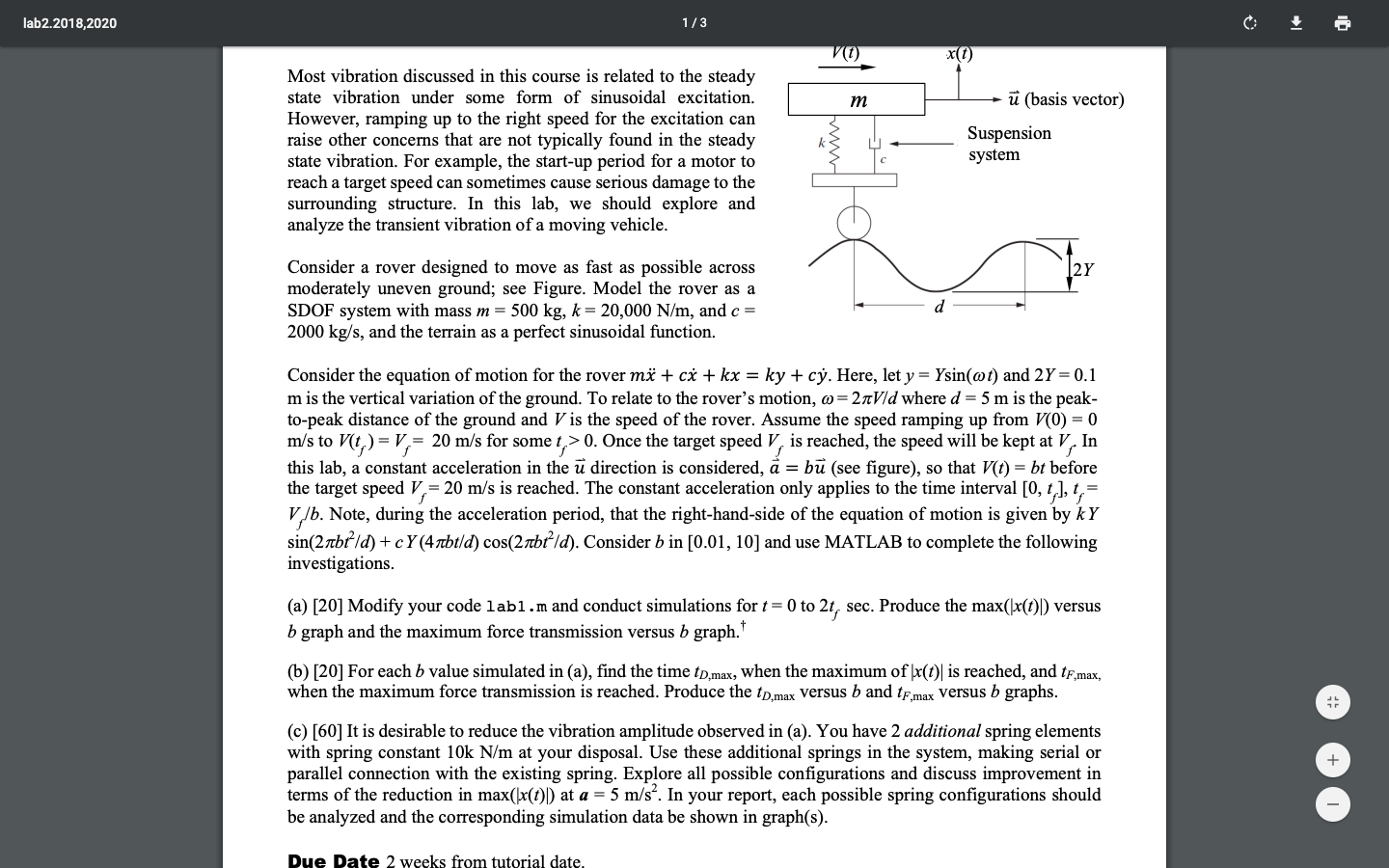 lab2.2018,2020 1/3 VO т Most vibration discussed in | Chegg.com