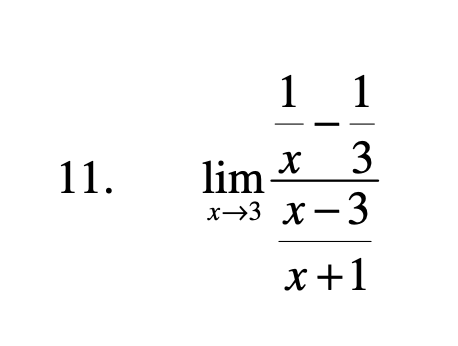 Solved limx→31x-13x-3x+1Please find the limit algebraically, | Chegg.com