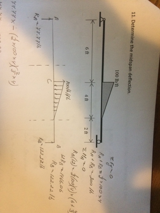 Solved Determine the midspan deflection. | Chegg.com