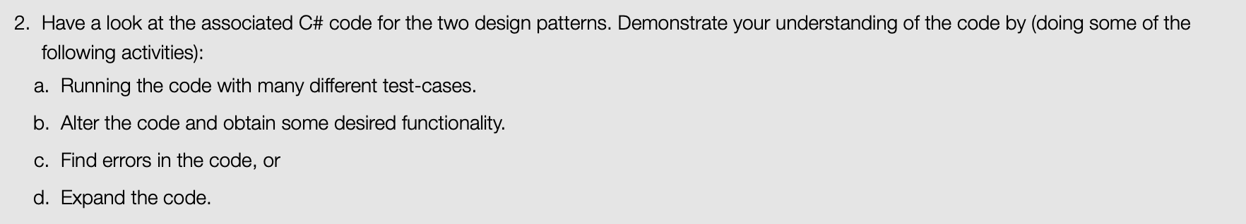 Solved Facade Design Pattern using System; namespace | Chegg.com