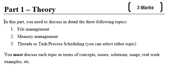Solved ( 3 Marks Part 1 – Theory ) In this part, you need to | Chegg.com