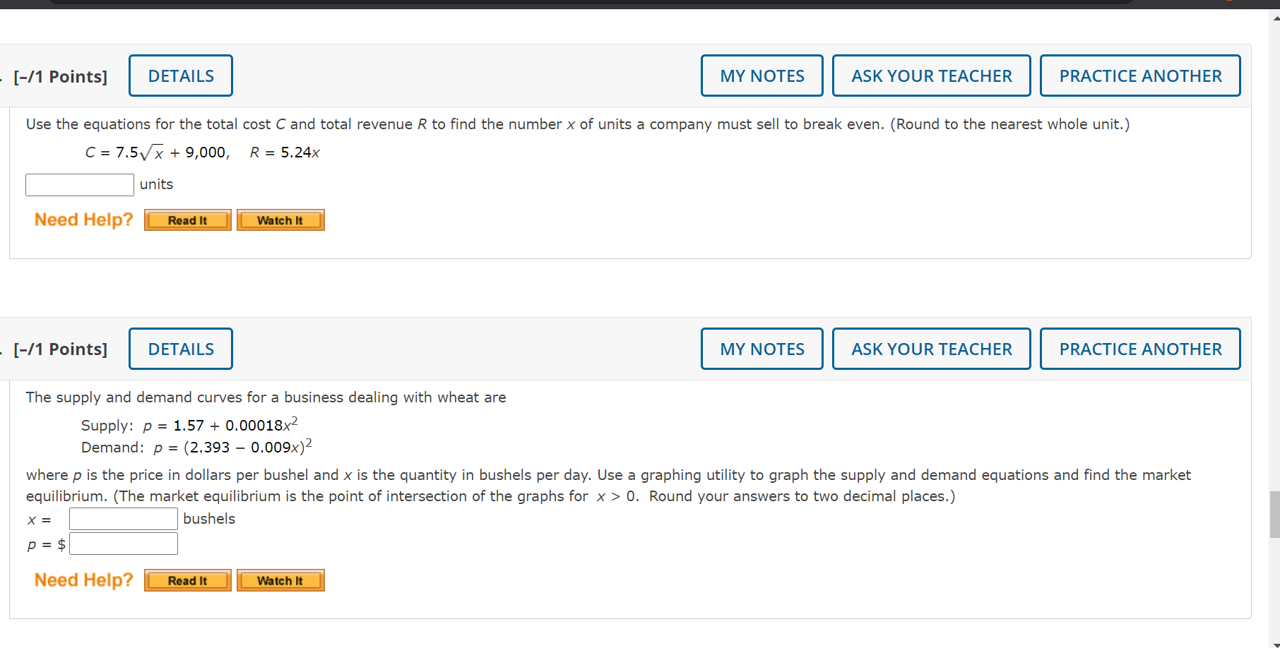 Solved [-/1 Points] DETAILS MY NOTES ASK YOUR TEACHER | Chegg.com