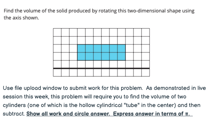 Solved Find the volume of the solid produced by rotating | Chegg.com