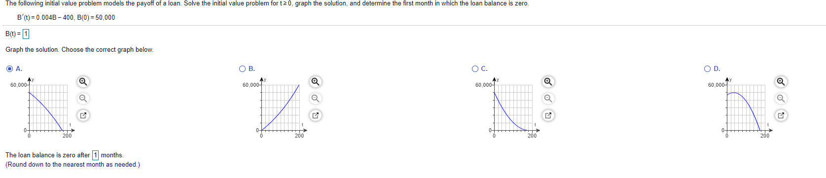 Solved The following initial value problem models the payoff | Chegg.com