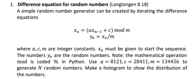 Solved Difference Equation For Random Numbers Langtangen