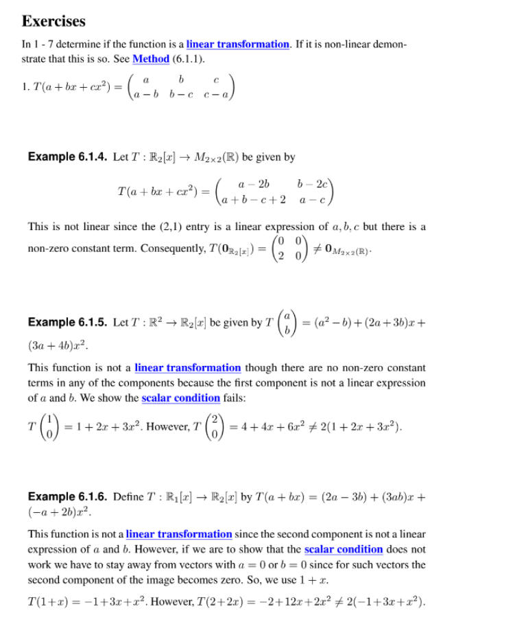 Solved ExercisesIn 1 - 7 ﻿determine if the function is a | Chegg.com