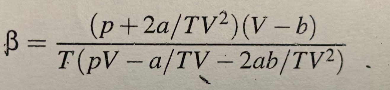 Solved Find that the expansiveness defined as of the van | Chegg.com