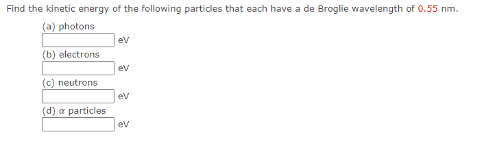 Solved Find the kinetic energy of the following particles | Chegg.com